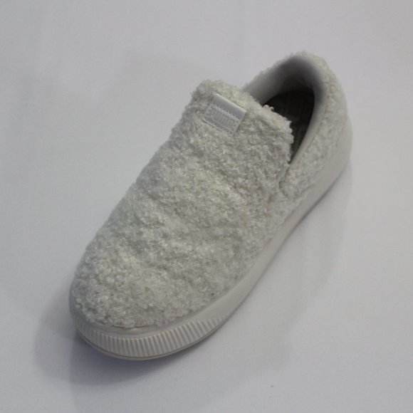 Puma | Shoes | Puma White Suede Mayu Teddy Slip On Sneaker | Poshmark